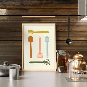 Cooking Utensils Wall Art Kitchen Wall Art Kitchen Printable | Etsy