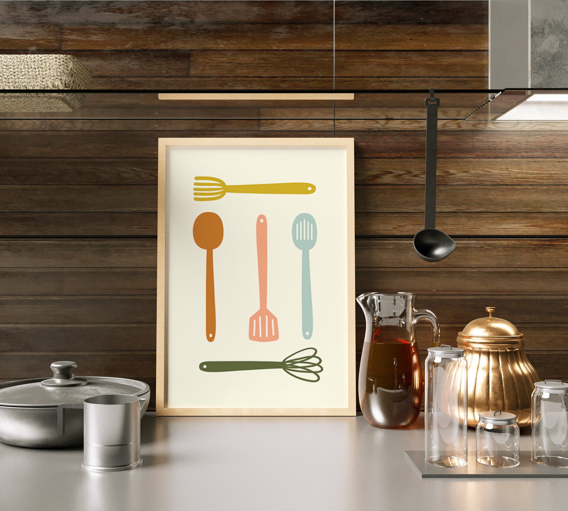 Cooking Utensils Wall Art Kitchen Wall Art Kitchen Printable | Etsy