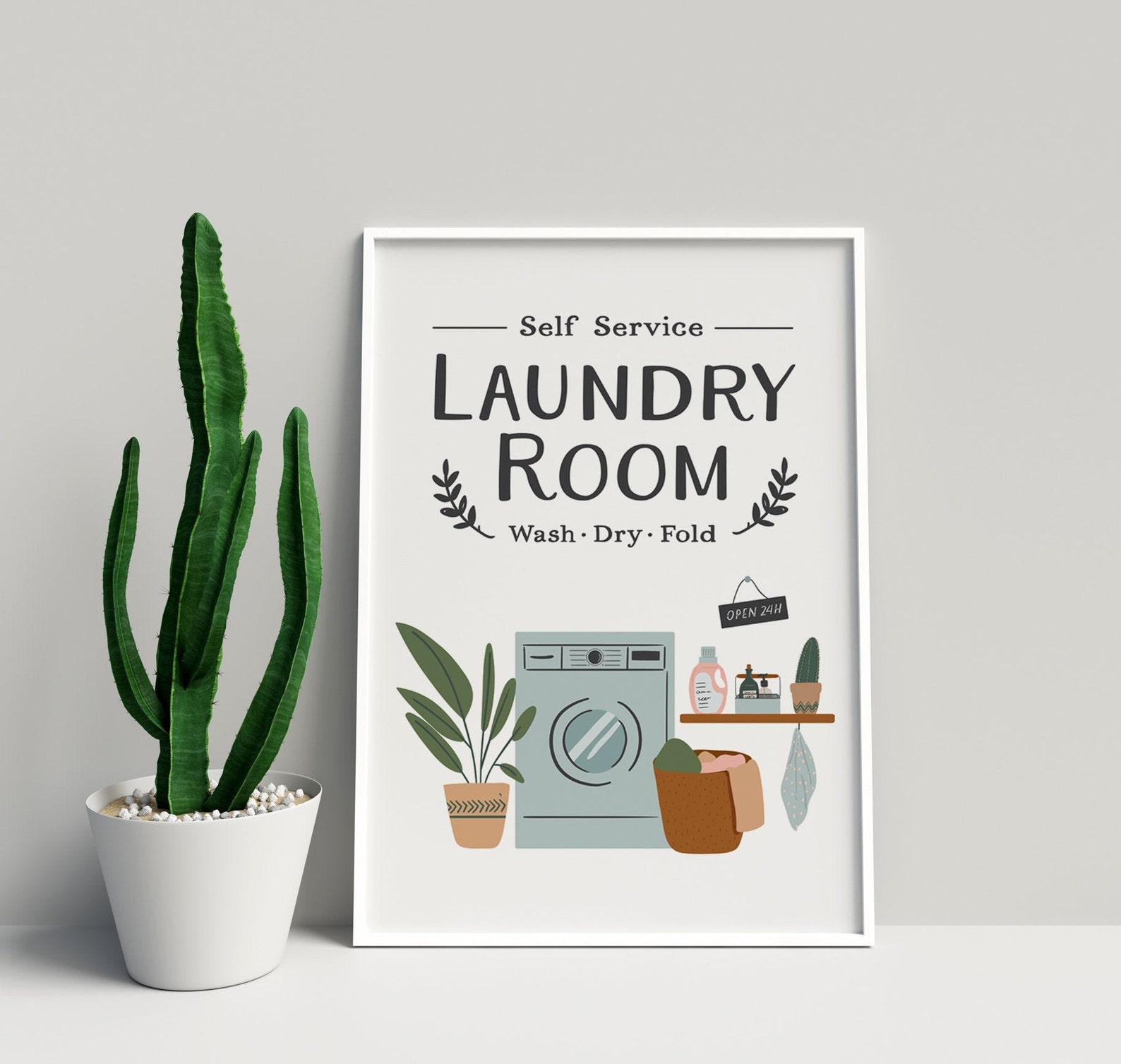 Laundry Room Digital Print Printable Laundry Wall Art | Etsy