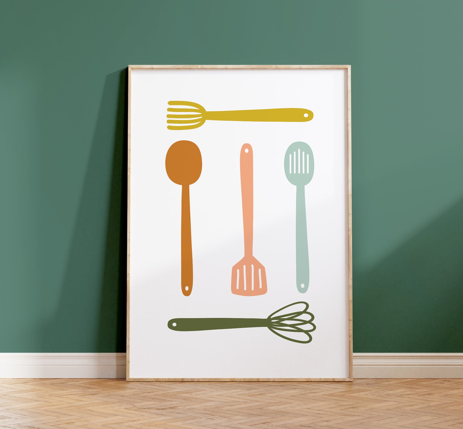 Cooking Utensils Wall Art, Kitchen Wall Art, Kitchen Printable Digital ...