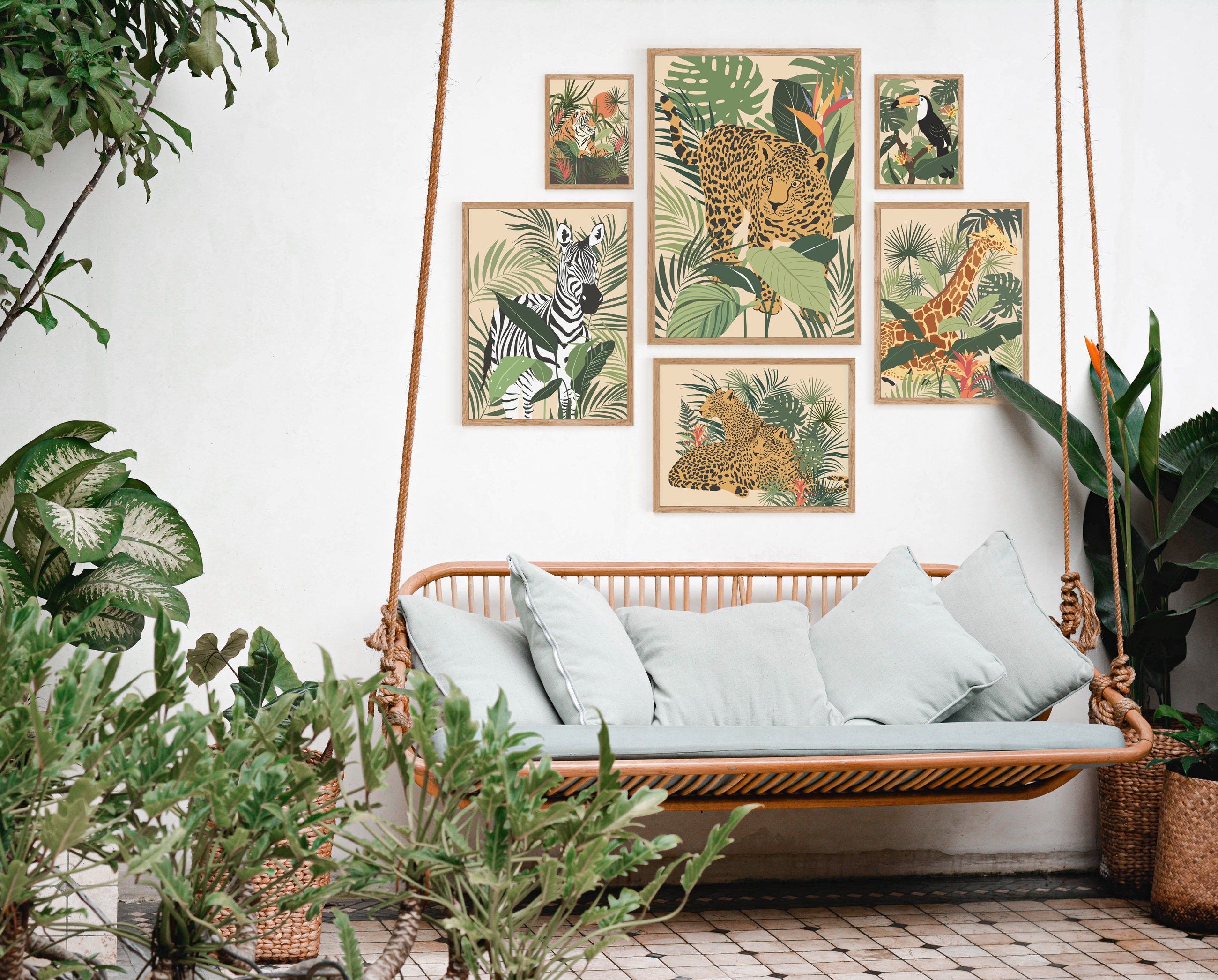 Leopards Digital Print Printable Leopard Wall Decor Tropical - Etsy