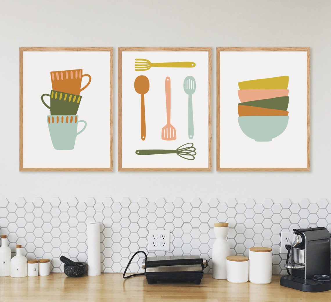 Cooking Utensils Wall Art Kitchen Wall Art Kitchen Printable - Etsy