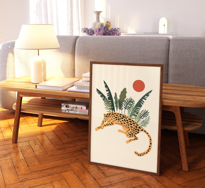 Set of 2 Cheetah Wall Art, Printable Cheetah Art, Boho Leopard Wall Art ...