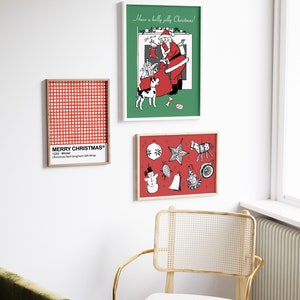 Christmas Art Bundle, Christmas Poster Set, Christmas Gallery Wall ...