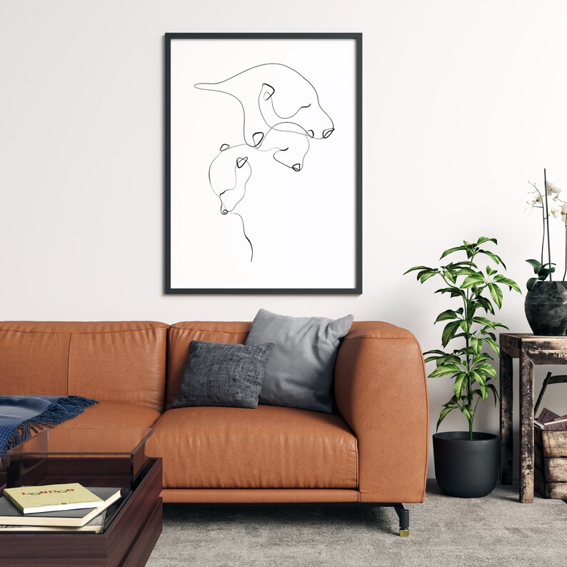 Polar Bear Line Drawingpolar Bear Line Drawing | Etsy