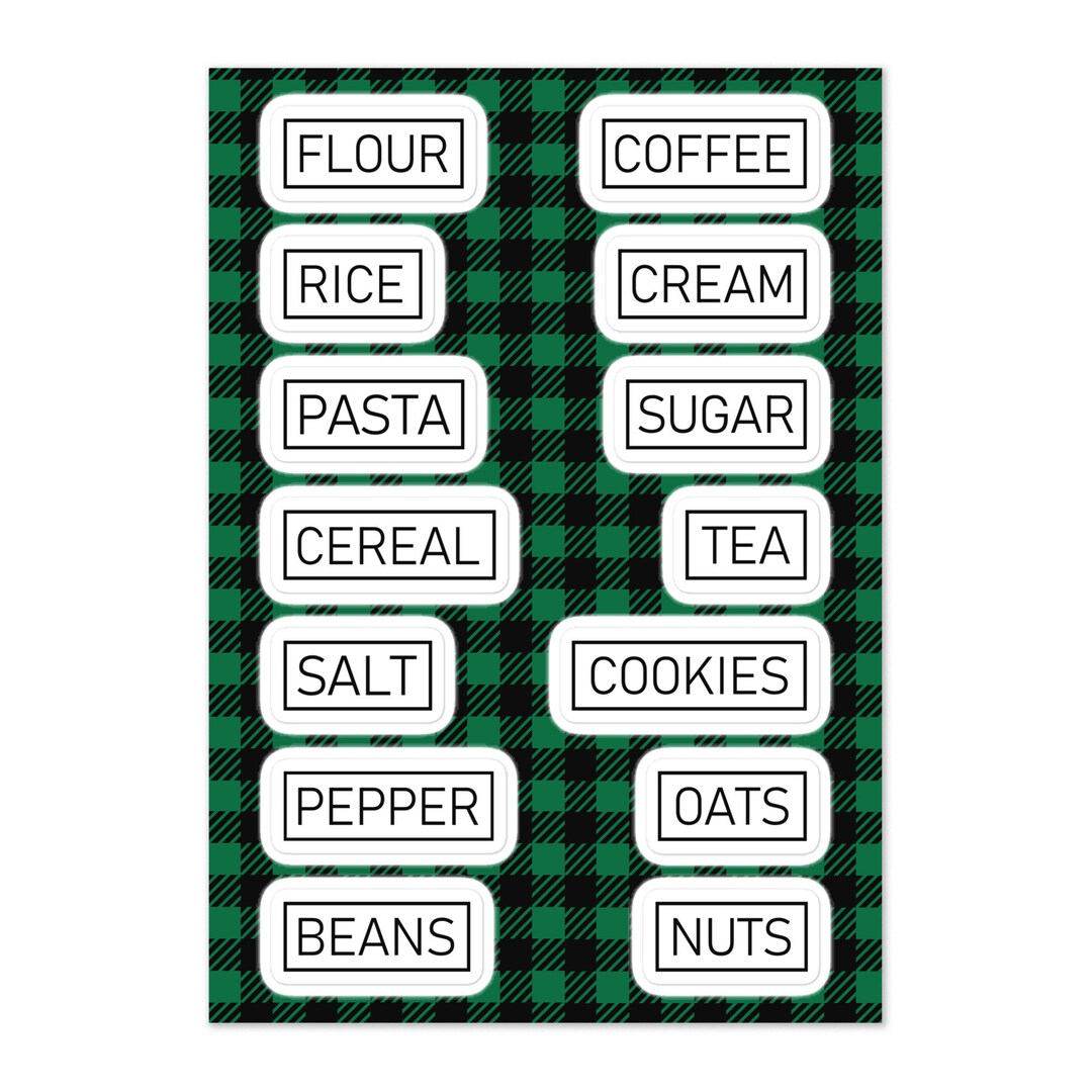 Kitchen Pantry Label Set, Modern Farmhouse Font - Etsy