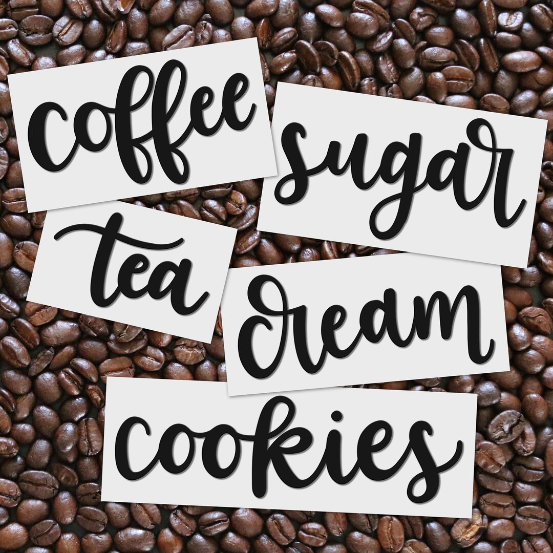 Kitchen Label Set Pantry Canister Labels Cafe Vinyl Sticker - Etsy