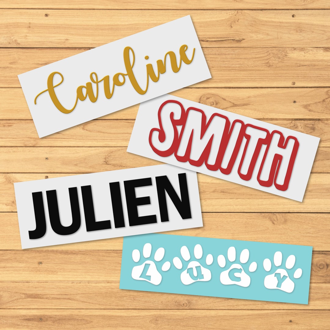 Name Decal Custom Vinyl Stickers for Any Hard Surfaces - Etsy