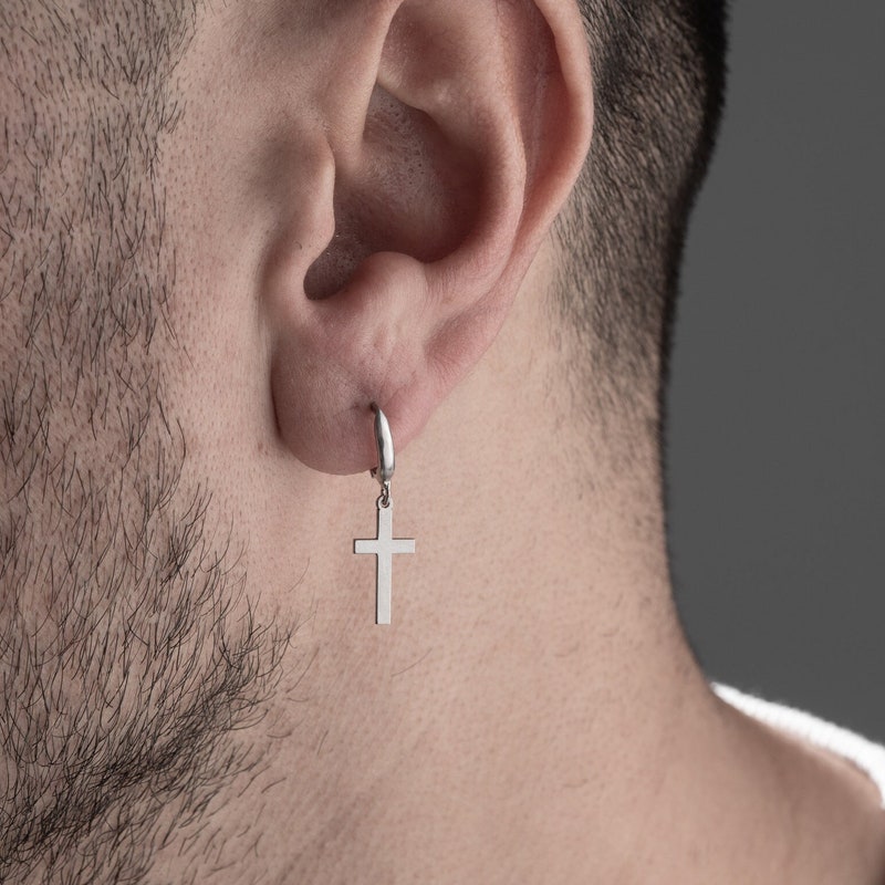 Mens Cross Earrings - Etsy