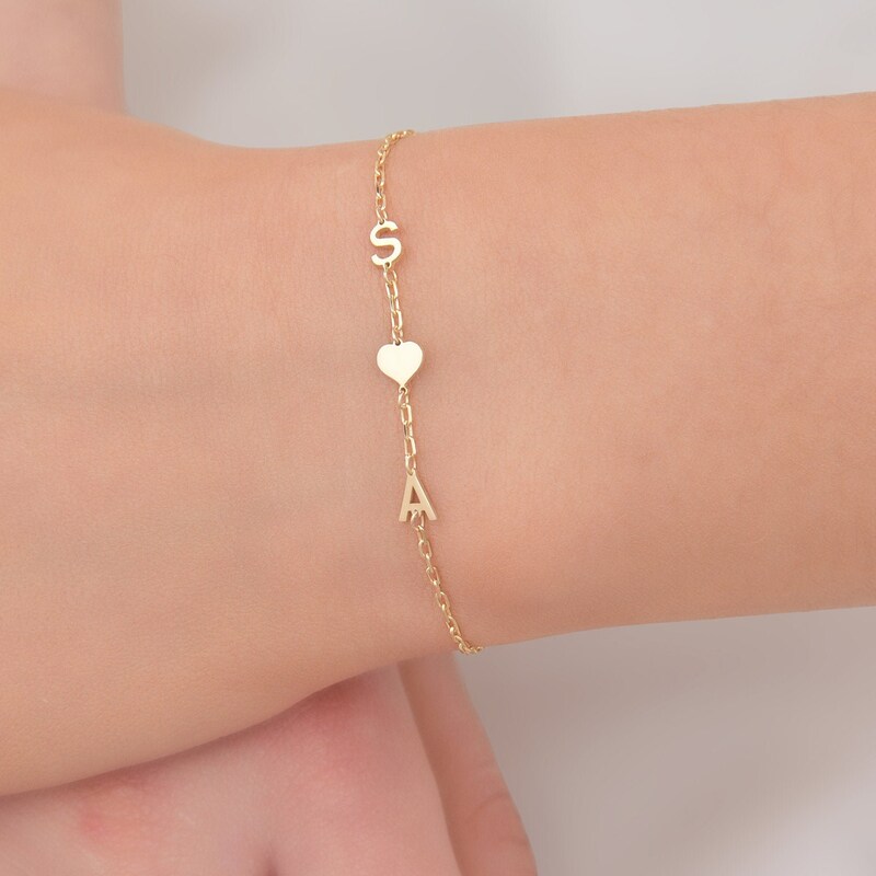 Initial Bracelet - Etsy