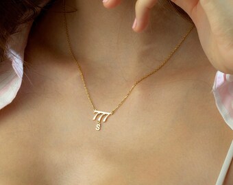 Gold 444 Angel Number Necklace - Etsy