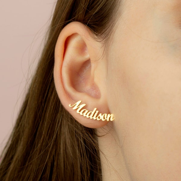 Name Earrings - Etsy