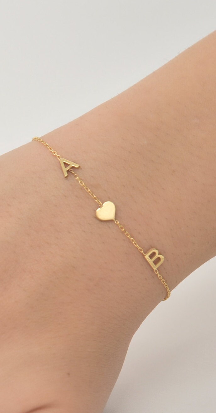 Personalized Letter Bracelet Letter Initial Bracelet Couples | Etsy