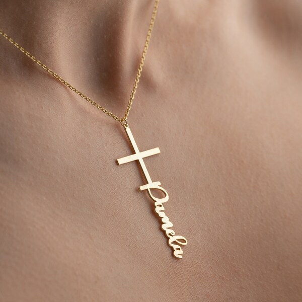 Cross With Name - Etsy