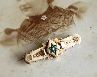 Antique Victorian Hair Brooch - Etsy