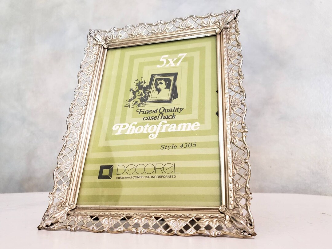 Vintage Gold Metal Filligree Ornate Frame 5x7 Photo Brass NOS - Etsy