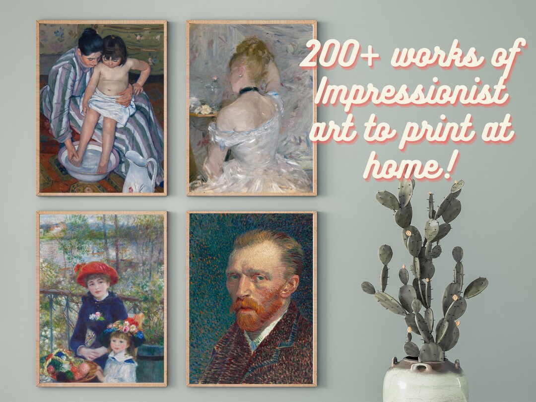 Art Bundle! 200+ Works of Impressionist Art to Print at Home (digital ...
