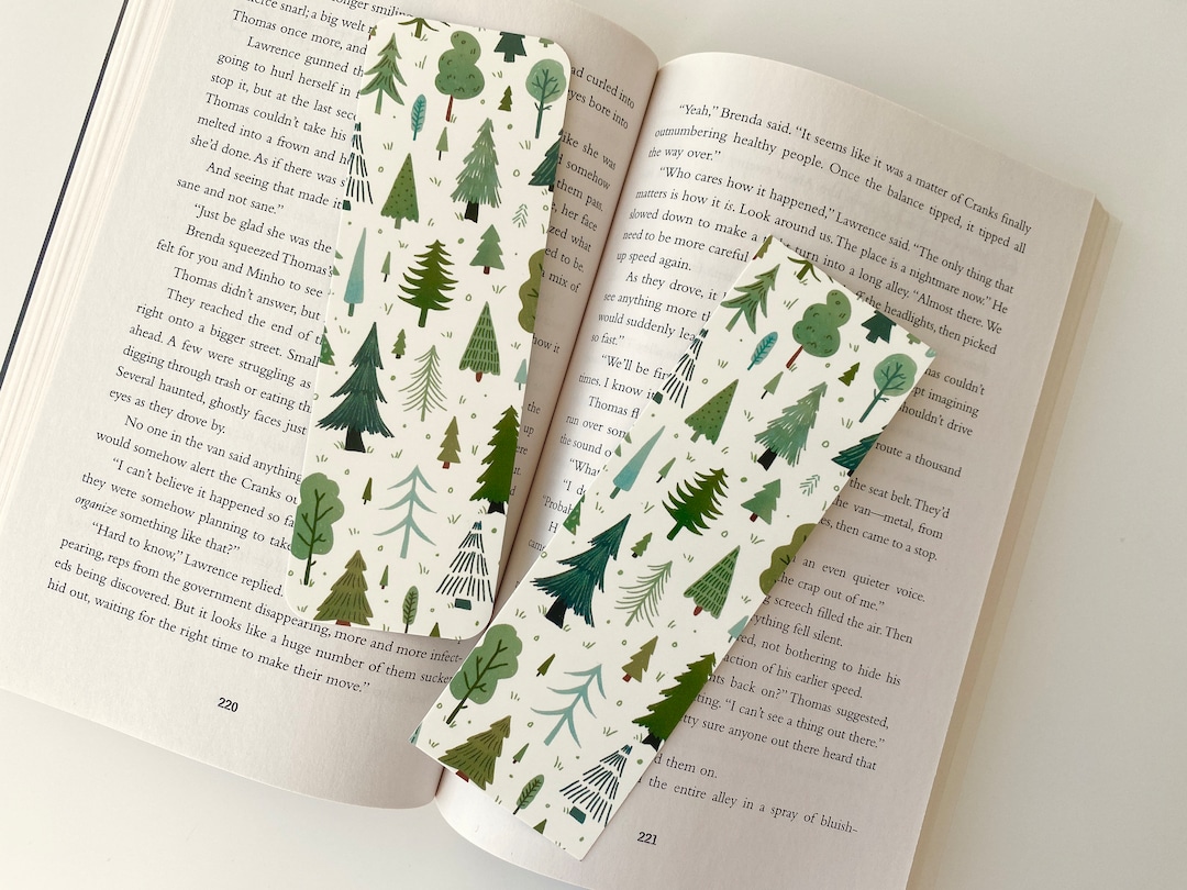 Lost in the Trees Bookmark Double Sided 16pt Thickness - Etsy