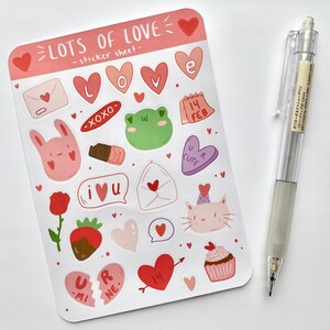 Lots of Love Sticker Sheet - Planner & Journal Stickers - Etsy