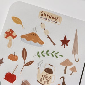 Autumn Theme Sticker Sheet Planner & Journal Stickers - Etsy