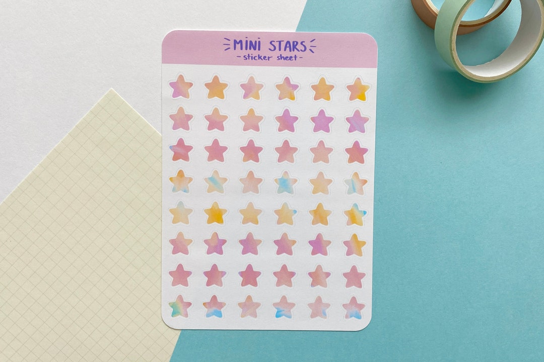 Mini Stars Sticker Sheet Planner & Journal Stickers - Etsy