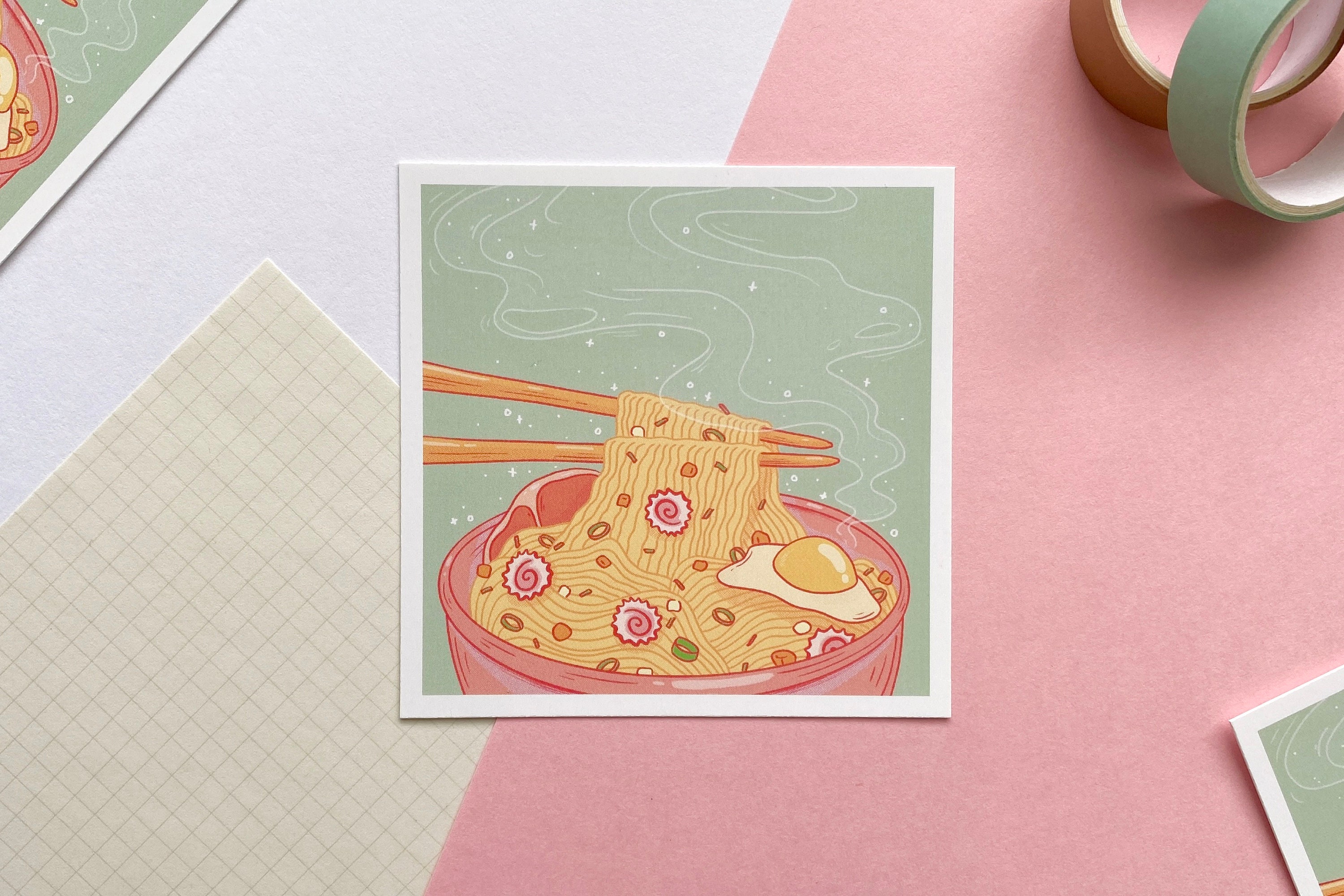 Pinstripe Ramen Noodle Print Art & Collectibles Digital Prints etna.com.pe