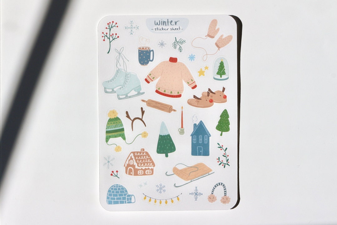 Winter Sticker Sheet - Planner & Journal Stickers - Etsy