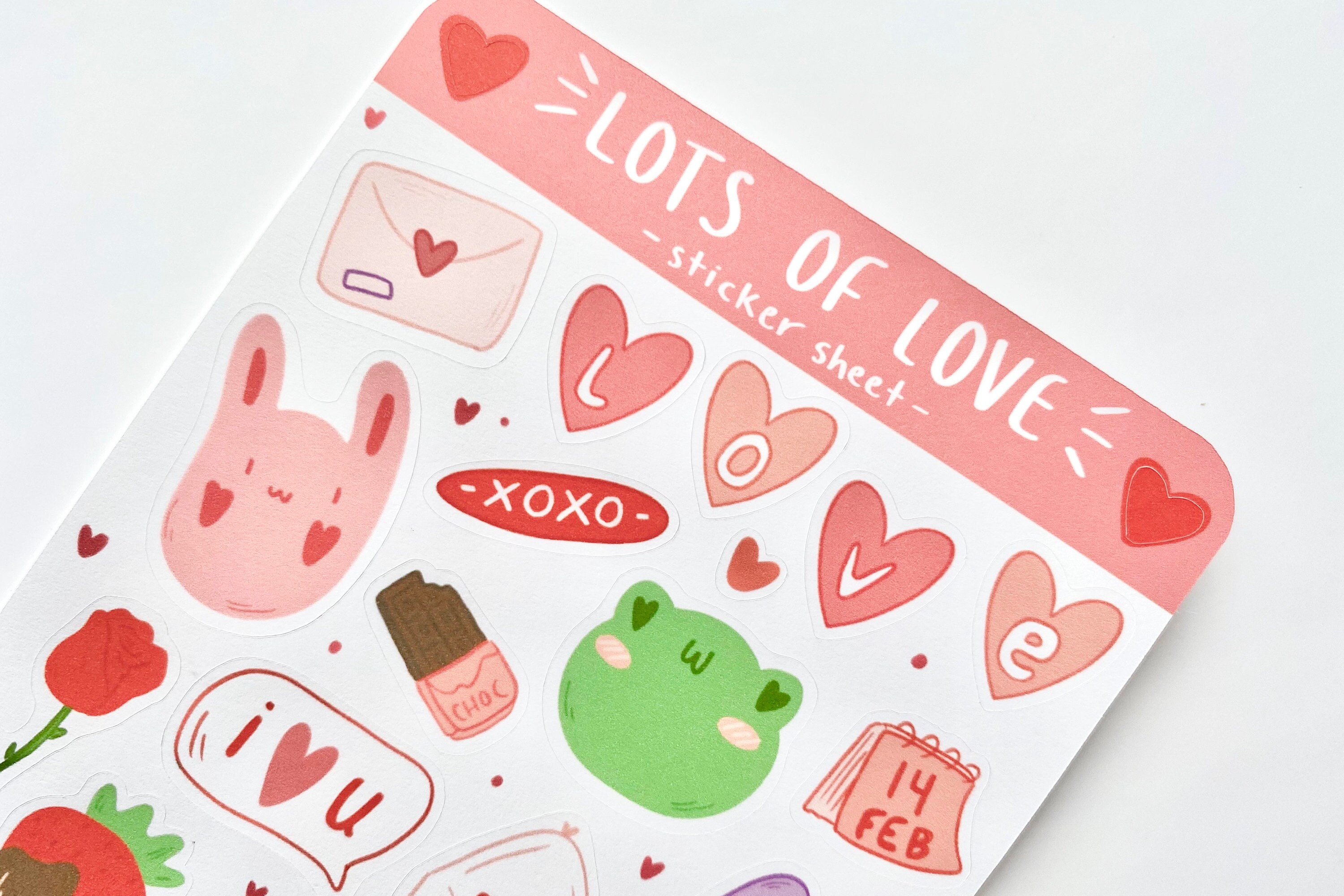 Lots of Love Sticker Sheet - Planner & Journal Stickers - Etsy