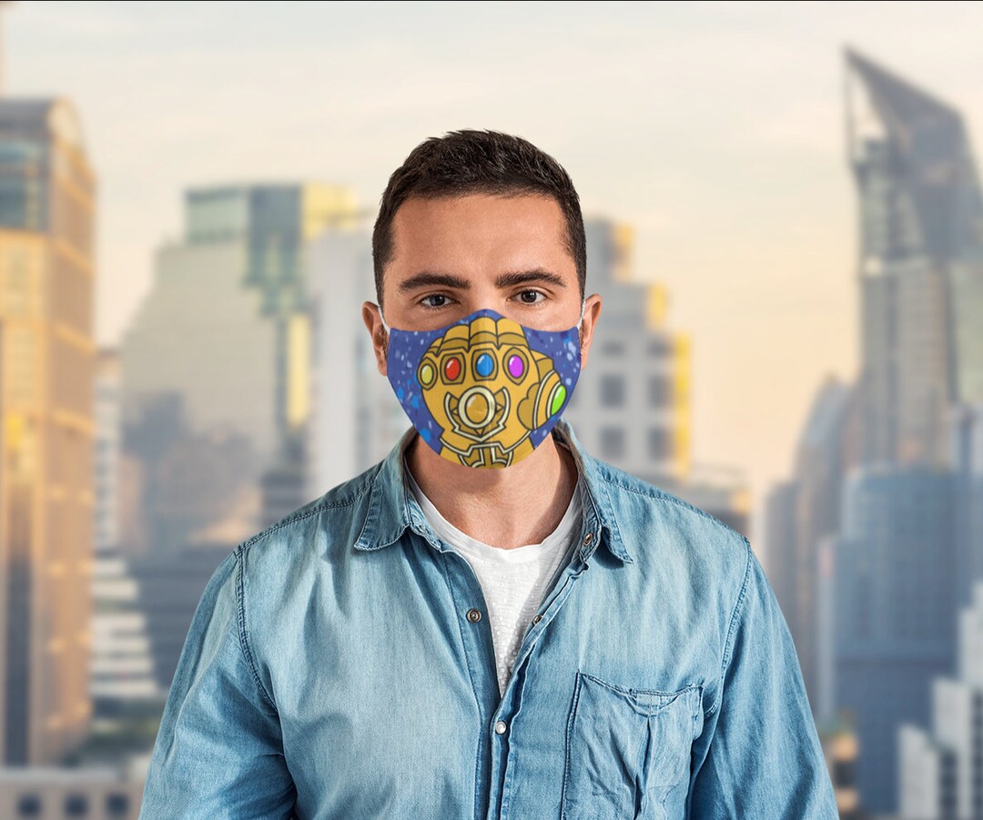Infinity Gauntlet Stones Marvel Fabric Face Mask - Etsy
