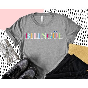Bilingüe / Bilingual Latino Pride Colorful Unisex T-shirt | Cute ...