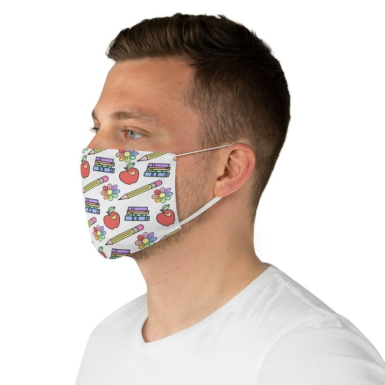 Back to School Teacher Fabric Face Mask - Etsy