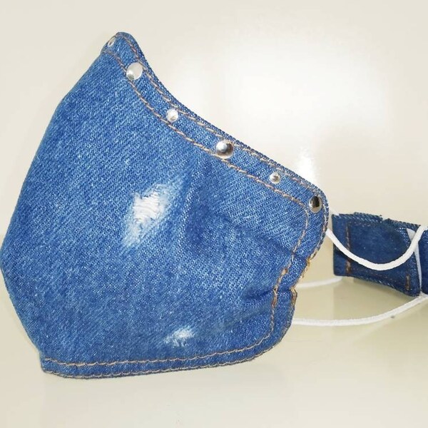 Denim Face Mask - Etsy