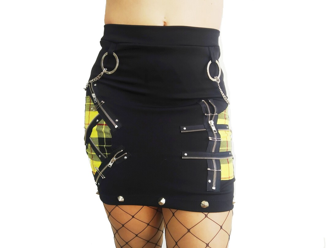 Sk'77 Skirt, Handmade, Lycra & Real Tartan, 3 Sizes, Punk Skirt ...