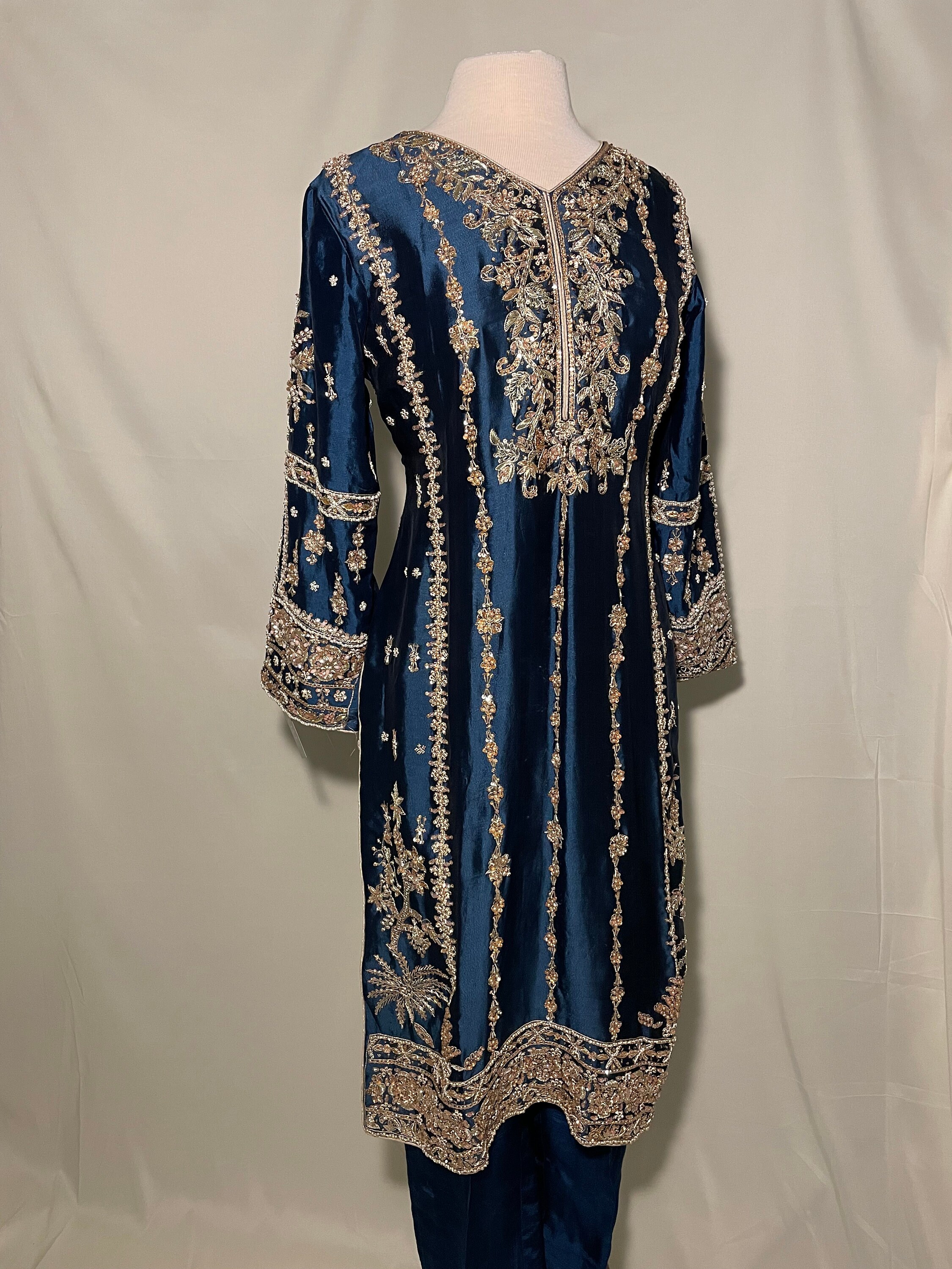 Navy Blue Wedding Wear Kurti - Etsy