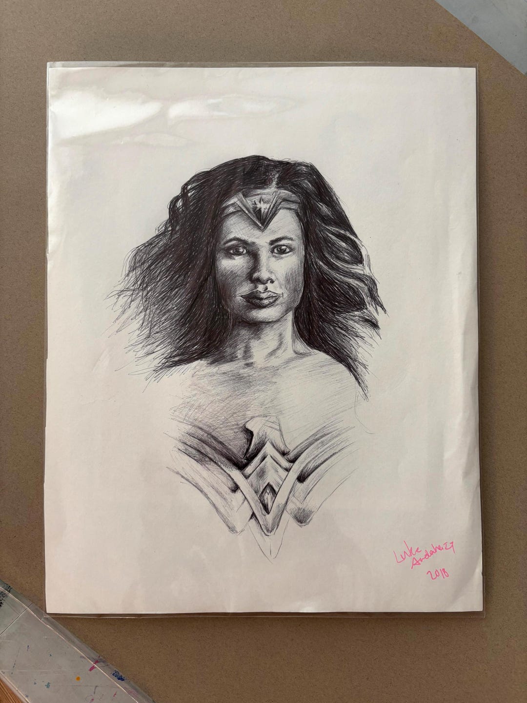 WONDER WOMAN Superhero Art Wonder Woman Drawing - Etsy