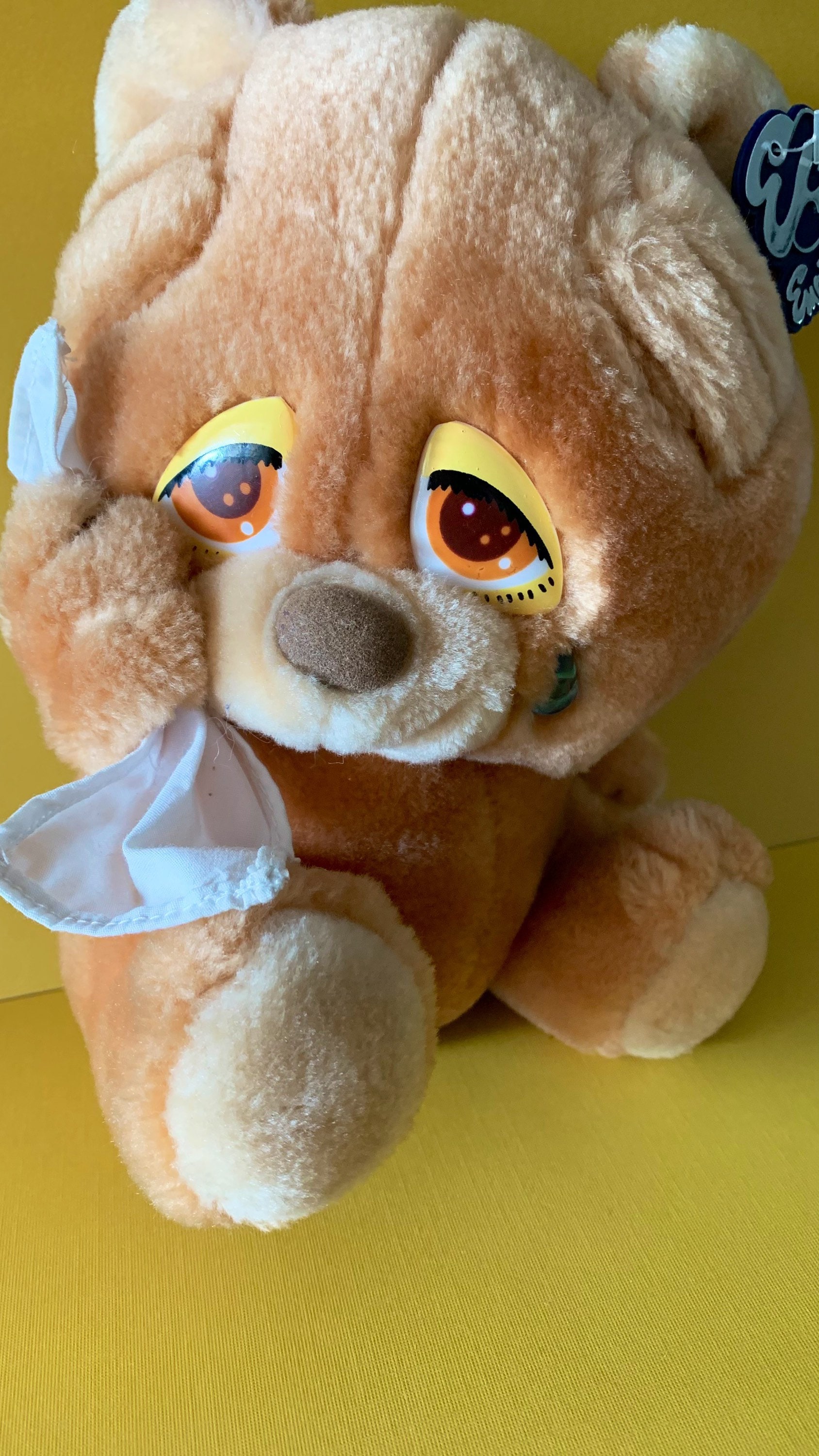 Emotions Crying Teddy Bear Plush blue Tear on Face W/ - Etsy