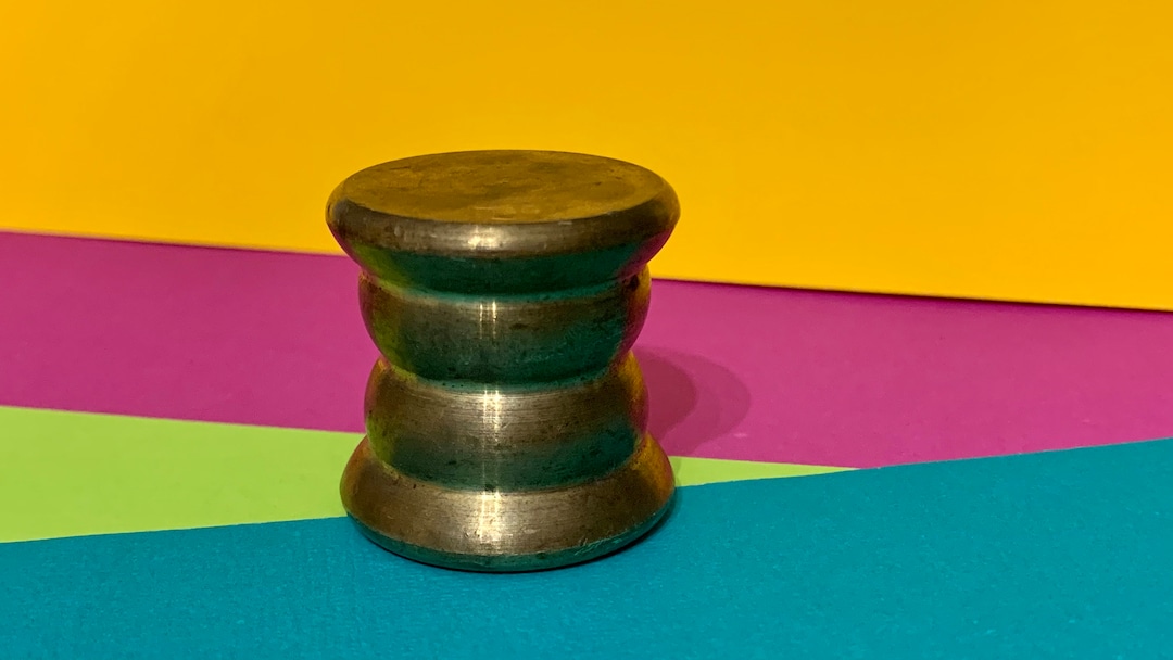 Vintage Brass Spool Slammer/paper Weight 1 - Etsy