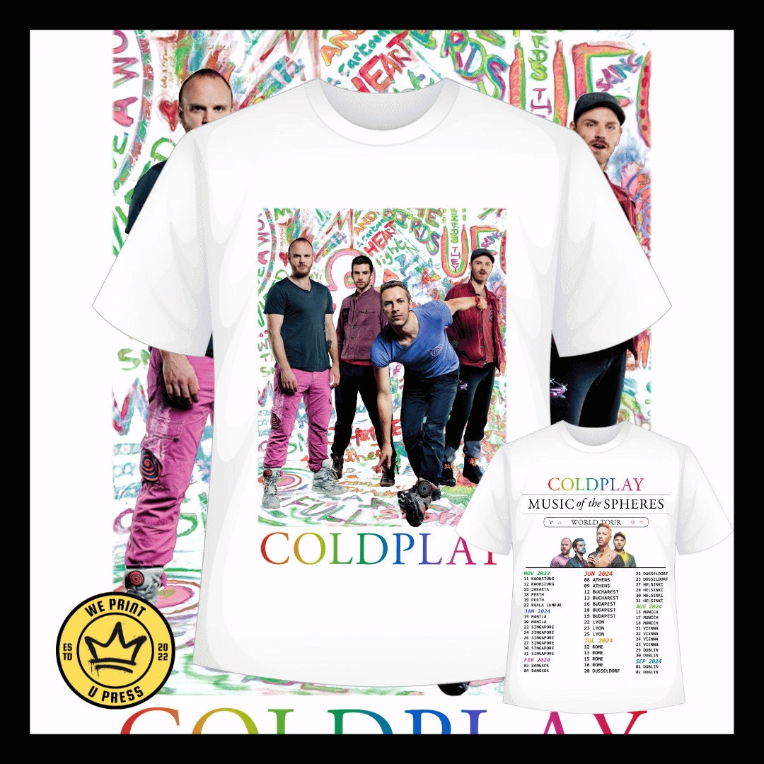 Coldplay World Tour 2024 T-shirt sold by Intact Easter | SKU 141973962 ...