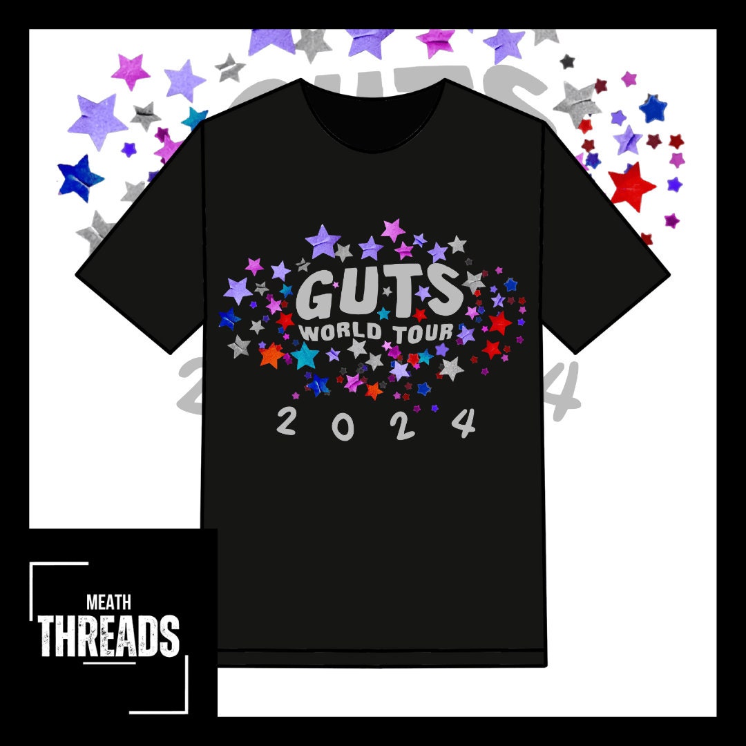 Olivia Rodrigo 2024 World Guts Tour T-shirt Limited Edition Concert ...