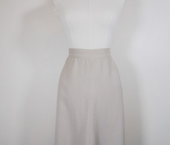 Oatmeal Early 1950s / Late 1940s A Line Skirt - 40s 5… - Gem