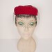 Exceptional RED Velvet 1950s Cap Style Cocktail Cap W/ Netting -fifties ...