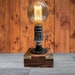 Steampunk Edison Table Lamp: Wood & Metal Farmhouse Decor - Etsy