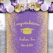 Purple Gold Graduation Backdrop, 2023 Prom Photo Booth, Gold Glitter ...