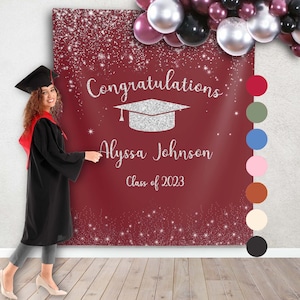 Graduation Celebration Background Silver Glitter Color Match School ...
