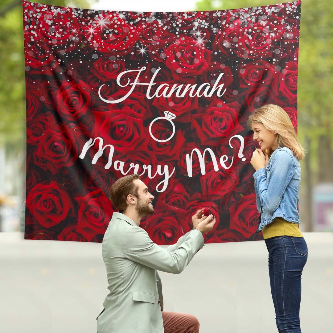 Wedding Proposal Decor, Engagement Party Backdrop, Will You Marry Me ...