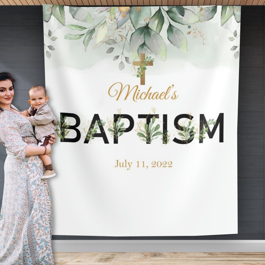 Baptism Decorations, Baptism Backdrop, First Holy Communion, Baptism ...