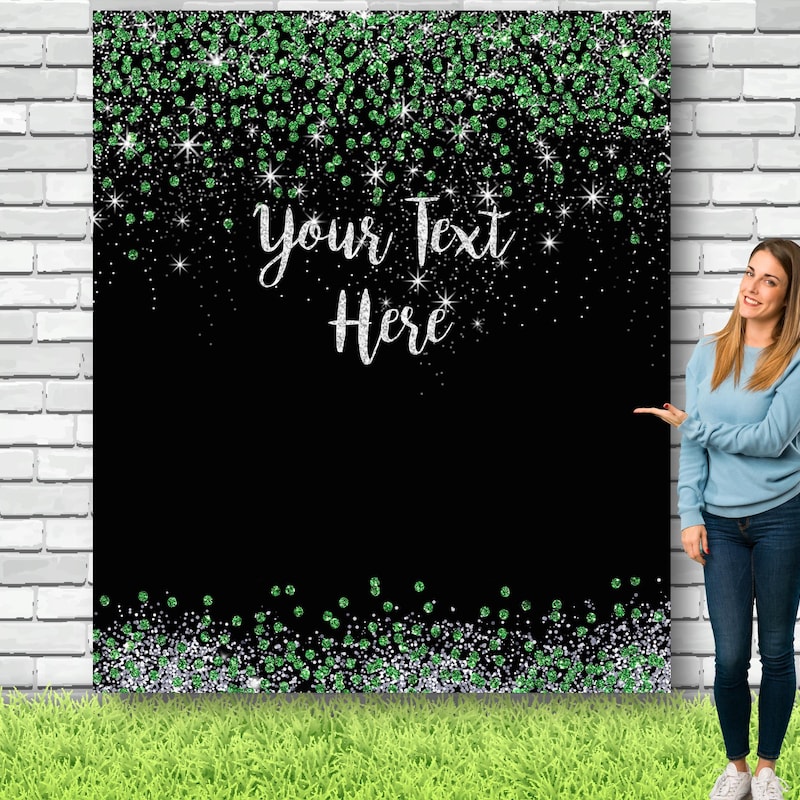 Green and Gold Backdrop - Etsy