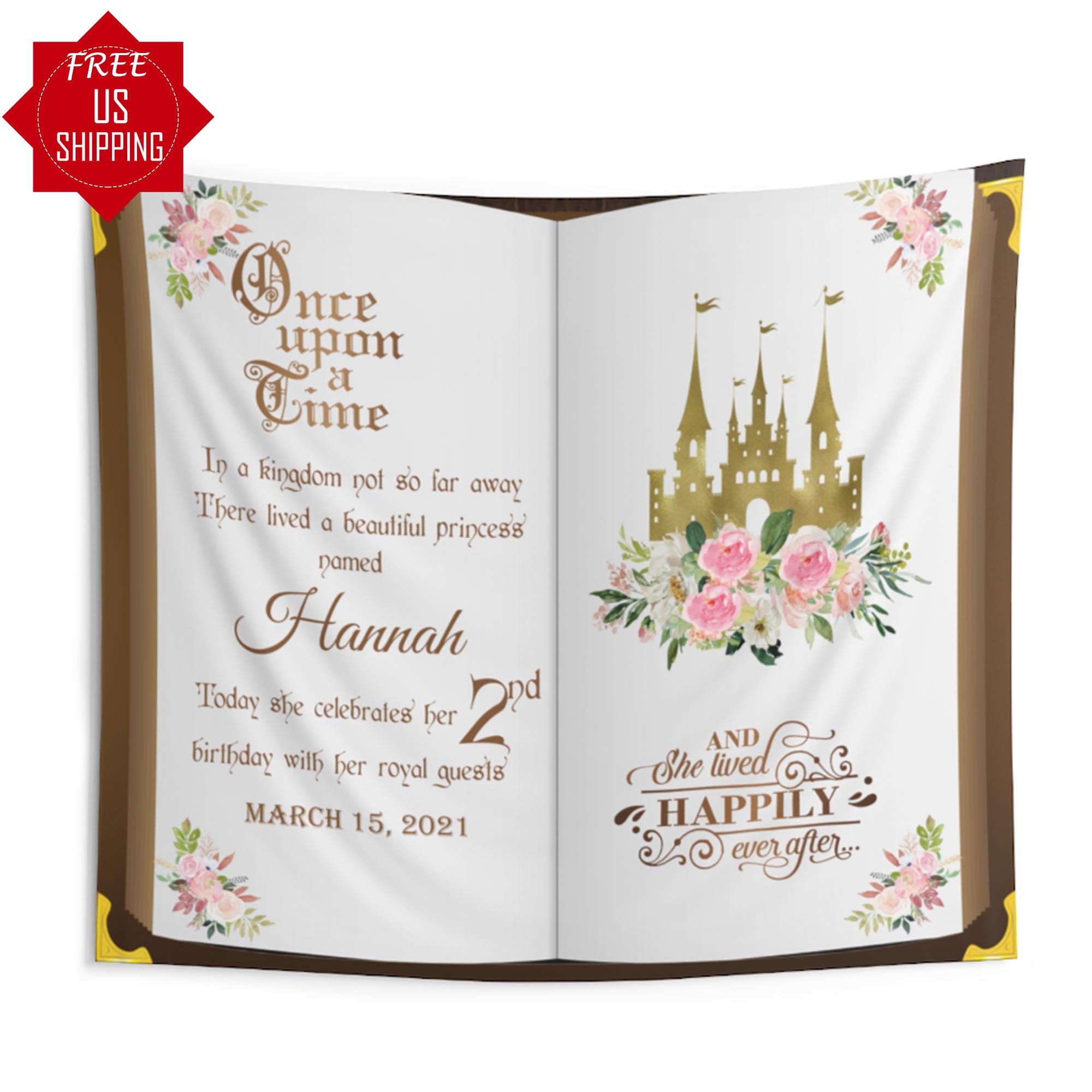 Once Upon a Time Backdrop Princess Birthday Party Decoration - Etsy