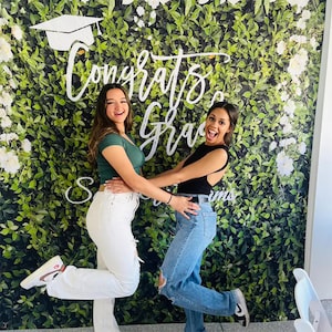 Grass Wall Graduation Backdrop, Fabric Hedge Wall Backdrop, Graduation ...