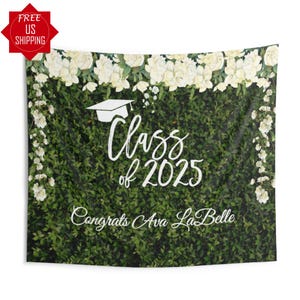 Class of 2025 Grass Wall Graduation Backdrop Fabric Hedge Wall Grad ...